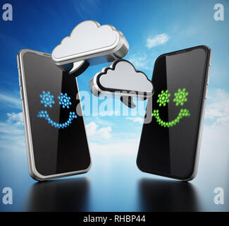 Mobile Chat Design Line Illustration. Dialogue, Chat Gradient Icon ...