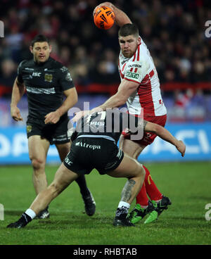Dean Hadley of Hull KR during the Betfred Super League round 21 match ...