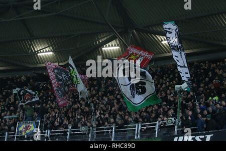 Fan curve RB Leipzig, Leipzig fans [supporters], banners, flags, RB ...