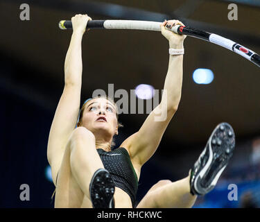 Alysha Newman, CAN, pole vault, at the IAAF indoor Meeting Karlsruhe ...