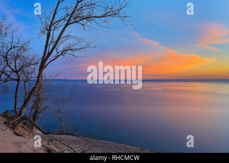 Sunset, Lake MIchigan Overlook, Pierce Stocking Scenic Drive, Sleeping ...