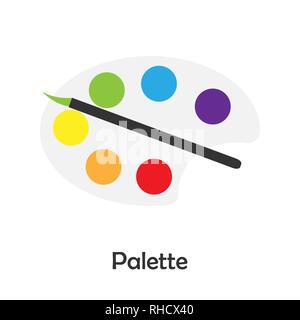 Palette in cartoon style, color by number, education paper game for the ...