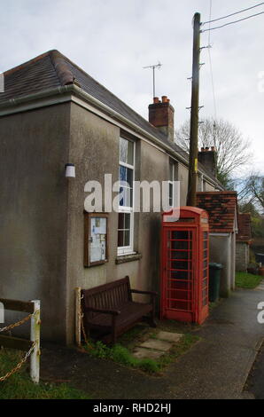Red telephone box. Compton Valence. The Macmillan Way. Long-distance ...