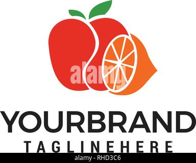Apple logo template vector icon illustration design Stock Vector Image ...