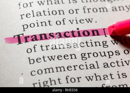 Fake Dictionary, Dictionary definition of the word transaction ...