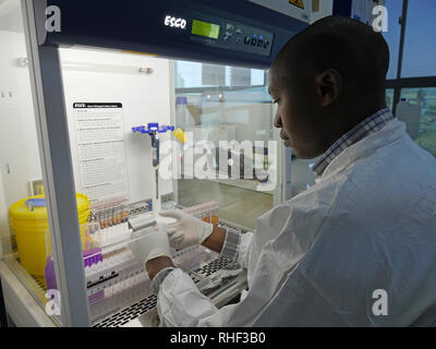 KENYA - photo by Sean Sprague William Musyoki, lab technologist ...