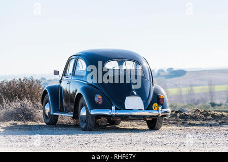 Black Volkswagen Beetle from rear in studio Stock Photo - Alamy