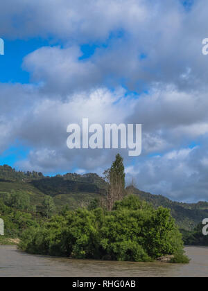 Moutoa Island, site of an important battle in 1864, between Whanganui ...
