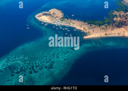 Aerial view of Koror, city in Palau, Micronesia, Oceania. Pacific Ocean ...