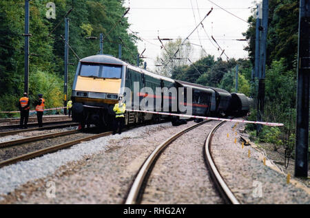 Hatfield rail crash Stock Photo - Alamy