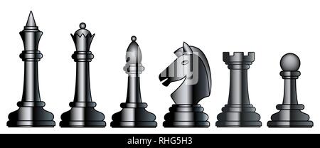 Illustration of the abstract chess pieces set Stock Vector Image & Art ...