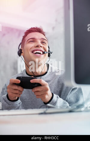 Handsome Boy Student Laughing Stock Photo - Alamy