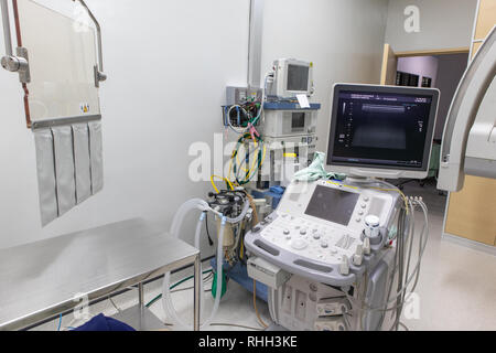 Control panel ultrasound examination of medical equipment. Selective ...