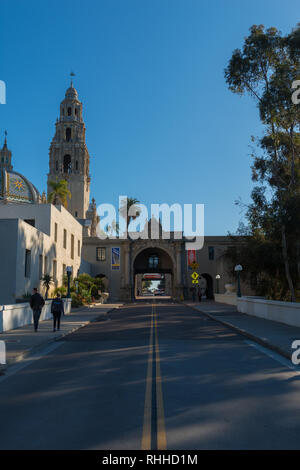 The Cabrillo Bridge at Balboa Park. Bridge. San Diego, California, USA ...