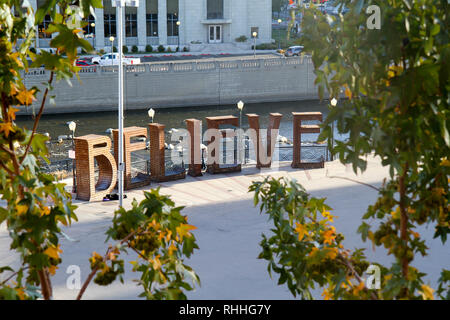 The "Believe" sculpture, created by Jeff Schomberg and Laura Kimpton ...
