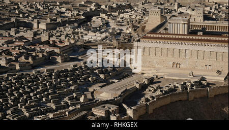 Scale model of Jerusalem as it was prior to its destruction by the ...