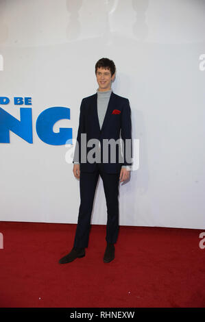 Angus Imrie seen on the red carpet during the film première of The Kid ...