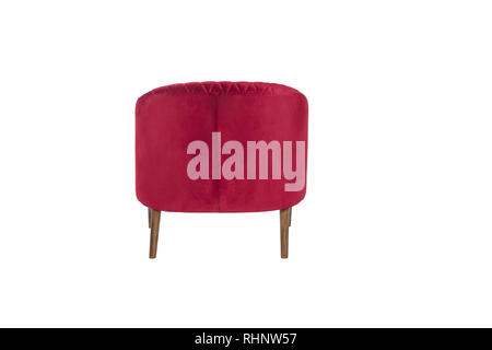 Red armchair. Modern designer chair on white background. Texture chair ...