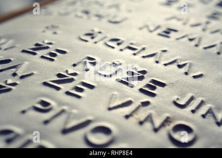 Braille alphabet letters blind people read and write symbols Stock ...