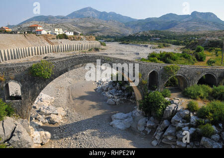 The Mesi Bridge, Ura e Mesit, across the Kiri river near Shkodra ...