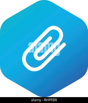 Paperclip icon for attachment symbol in simple vector style Stock ...