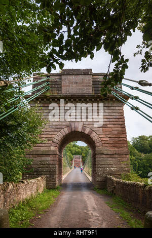 Union Chain Bridge, Northumberland, UK Stock Photo - Alamy