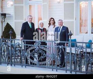 Turkish First Lady Emine Erdogan, meets nursing home residents during a ...