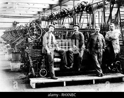 Textile Mill Workers Stock Photo - Alamy