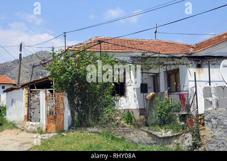 Poor people's houses on the outskirts of Prilep town in Macedonia Stock ...