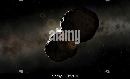 Artwork of Ultima Thule and New Horizons Stock Photo - Alamy