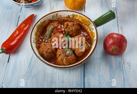 Kofta Challow, basically lamb meatballs cooked, Afghani uisine, central ...