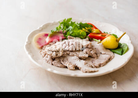Turkish Offal Food Lamb Brain with Salad / Beyin Sogus served with ...