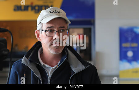 Marine Scientist David Mearns, is interviewed by reporters as he leaves ...