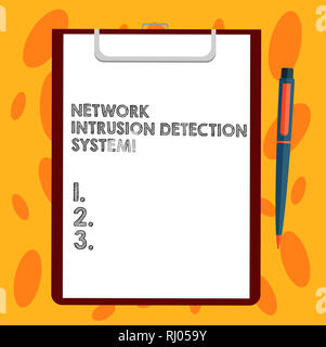 Writing note showing Network Intrusion Detection System. Business photo ...