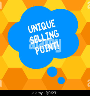 Handwriting text writing Unique Selling Point. Concept meaning ...