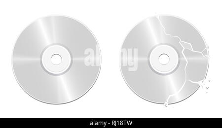 damaged compact disk Stock Photo - Alamy