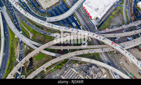Aerial Interstate Highway Interchange Stock Photo - Alamy