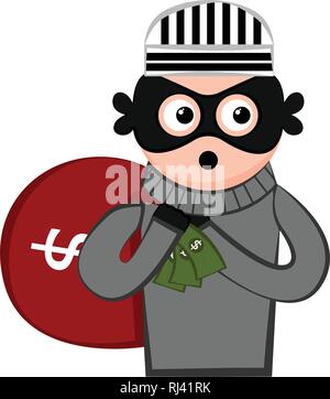 Surprised thief cartoon Stock Vector Image & Art - Alamy