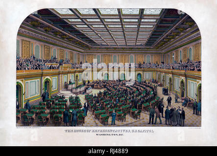 Interior view of the House of Representatives wing of the U.S Stock ...