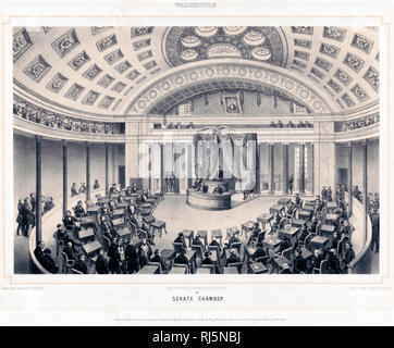 Senate chamber of the United States drawing ca. 1800s Stock Photo - Alamy