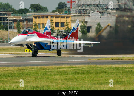 MiG-29OVT jet plane, thrust vectoring testbed on show at the ...