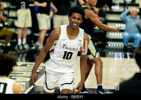 Wake Forest forward Jaylen Hoard (10) celebrates during the second half ...