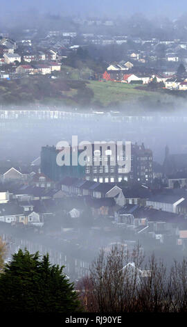 weather photos Swansea a Pretty Misty City Pictured: Morriston Castle ...