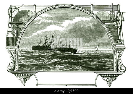 The Great Eastern laying the transatlantic cable Ainsworth William ...