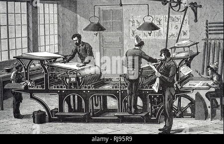 Steam Powered Printing Press, 19th Century Stock Photo - Alamy
