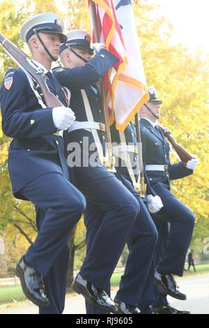 Coast Guardsmen in the Ceremonial Honor Guard participate in an ...