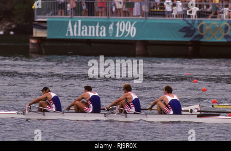 Atlanta, USA. GBR M4- Bow, Rupert OBHOLZER, Jonny SEARLE, Greg SEARLE ...