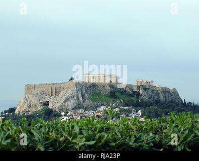 The Acropolis of Athens, including the Parthenon. 5th century BC Stock ...