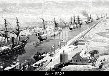Opening of Suez Canal, 1869 Stock Photo - Alamy