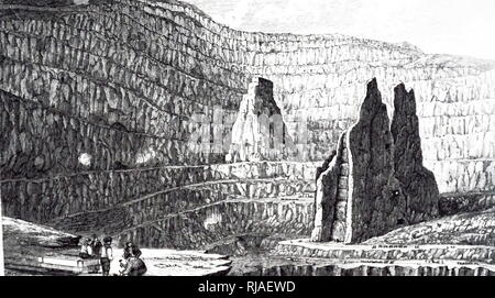 Penrhyn Slate Quarry near Bethesda Victorian period Stock Photo - Alamy